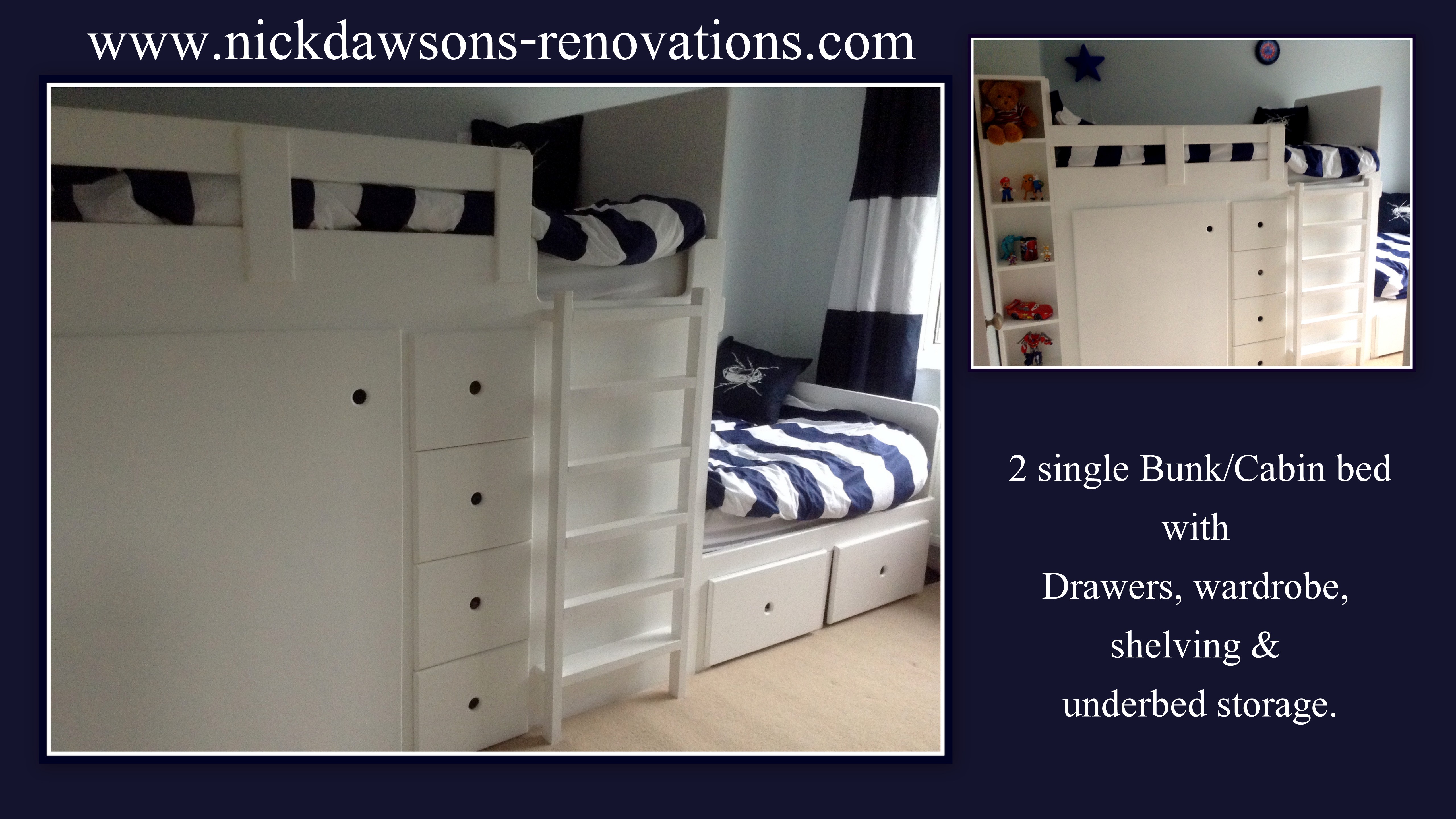 CHILDRENS STORAGE BEDS, BESPOKE CHILDRENS BEDS